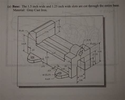 Solved Create A Fully Dimensioned Multiview Front Top Chegg