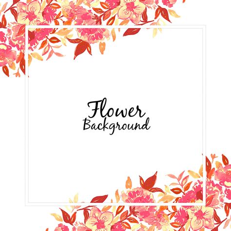 세련 된 수채화 꽃 배경 요약 인사 카드 Png 일러스트 및 벡터 에 대한 무료 다운로드 Pngtree