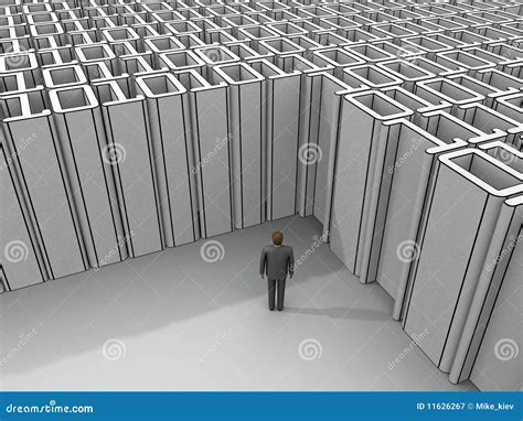Man Standing At Binary Deadlock Stock Illustration Illustration Of Deadlock Programming 11626267