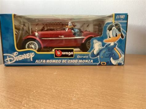 Bburago Disney 2103 Alfa Romeo 8C 2300 Monza Driver Donald Duck Scale 1