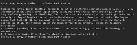 Solved Use C C Java Or Python To Implement Part A And B Chegg