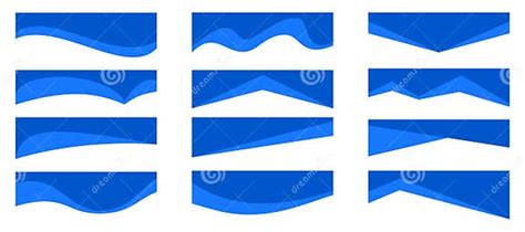 Header Shape Background For Website Design Vector Blue Border For Banner Stock Vector
