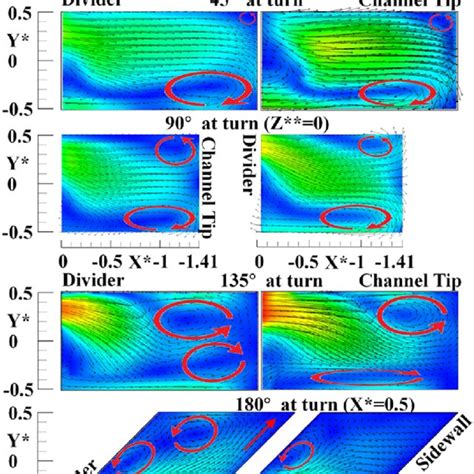 A Secondary Flow Structures Facing Downstream Through Sharp Bend