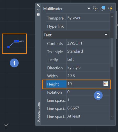 ★how To Adjust The Text Height Of The Leader In Zwcad Technical