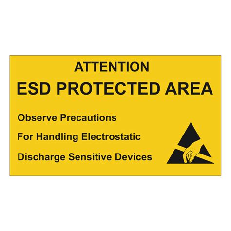 ESD Protected Area Sign Static Safe Environments