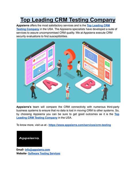 Top Leading Crm Testing Company By Appsierra 22 Issuu