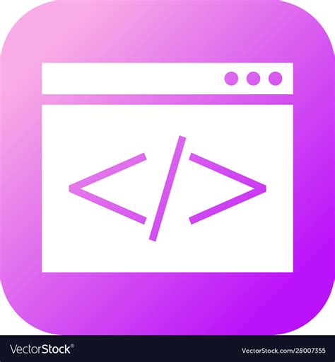 Beautiful Coding Glyph Icon Royalty Free Vector Image