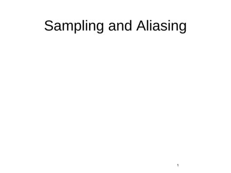 sampling and aliasing ppt free download