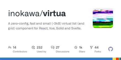Github Inokawavirtua A Zero Config Fast And Small ~3kb Virtual