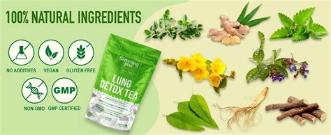 Lung Detox Tea Mullein Tea Bags For Lungs Cleanse And Respiratory