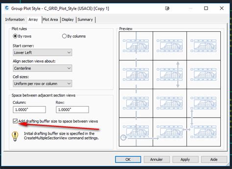 How To Adjust Layout Of Multiple Cross Section For Plan Production
