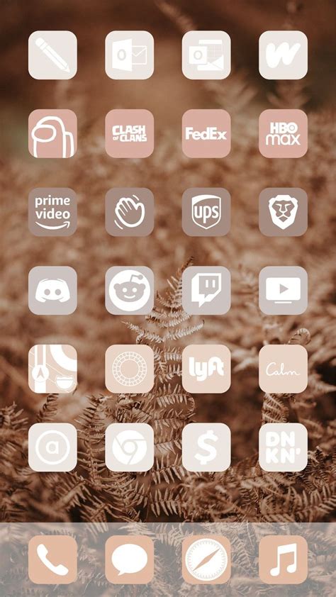 Aesthetic Nude Ios Icons Pack Icons Colors Nude Etsy App Icon Icon Pack Neutral App