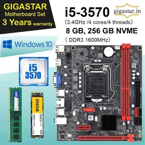 Combo Motherboard Kit With Processor I5 3570 8 Gb Ram Nvme 256gb Windows 10 At ₹ 9500 Piece