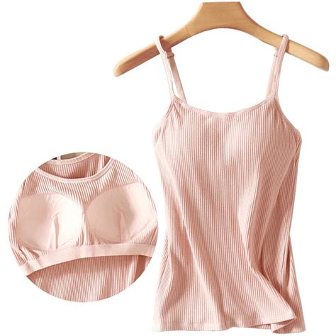 New Summer Casual One Piece Camisole Women Adjustable Strap Built In
