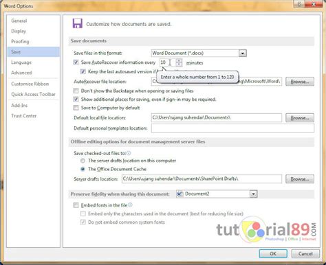 Cara Mudah Mengatur Auto Save Di Word Tips Merawat