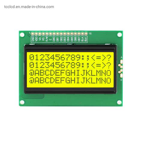 16 Pin 16X4 Character LCD Screen 8 Bit Parallel Stn Yellow Green 1604 Panel Module 16X4 LCD