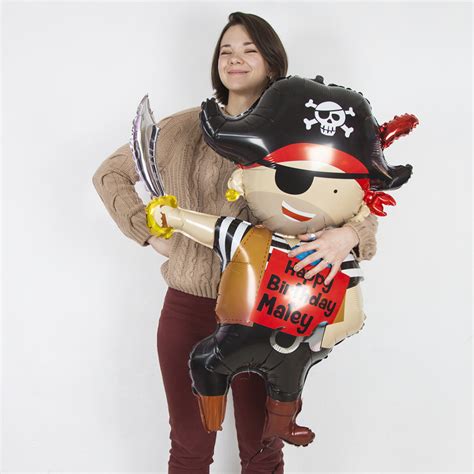 Фольгированный шар Пират надутый гелием