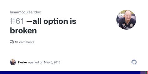 all option is broken · issue 61 · lunarmodules ldoc · github