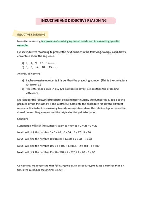Ge 3 4th Topic Inductive And Deductive Reasoning Pdf Inductive
