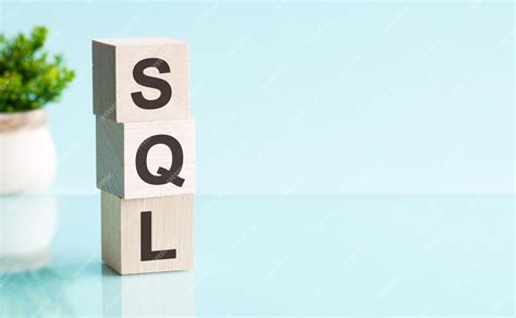 Premium Photo Three Wooden Cubes With Letters Sql Short For