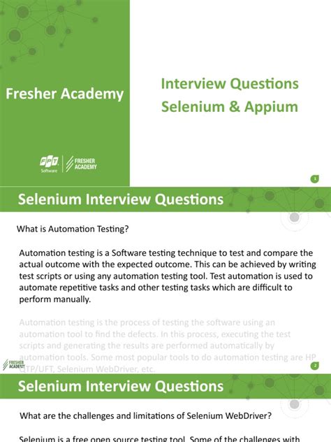 Interview Seleniumandappium Pdf Selenium Software Web Application