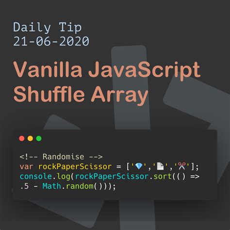 Vanilla Javascript Shuffle Array Tutorial 2022