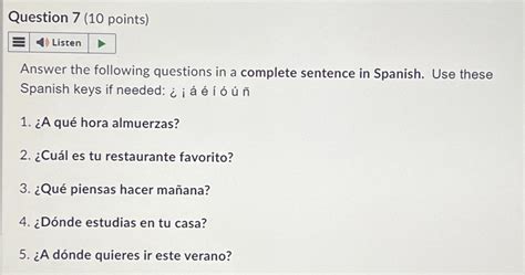 Question 7 10 ﻿points Answer The Following
