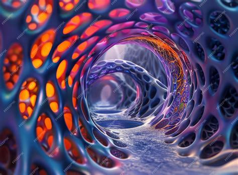 Premium Photo Colorful 3d Rendering Of A Structure Made Of Interconnected Tubes