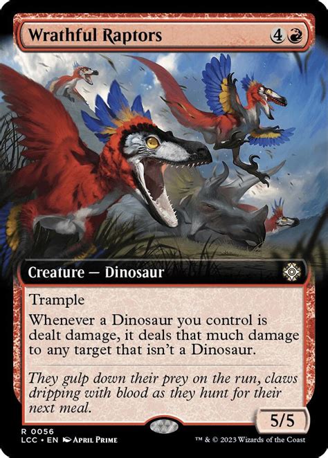 Wrathful Raptors Extended Art Commander The Lost Caverns Of Ixalan