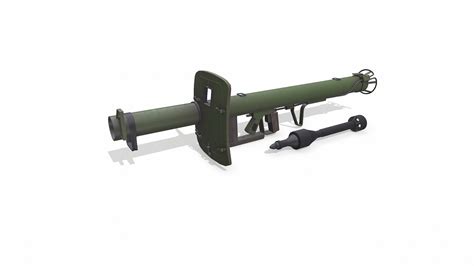 3d Model Panzerschreck Anti Tank Rocket Launcher Low Poly Pbr
