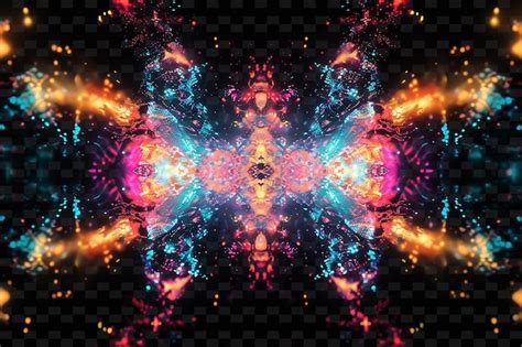 Premium Psd Png Fractal Glitch With Intricate Patterns Psychedelic