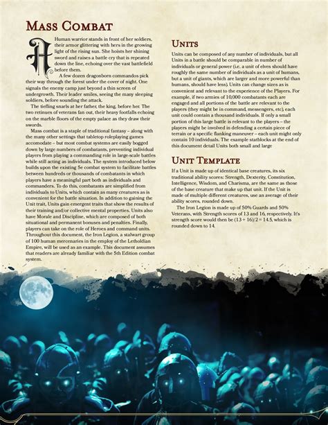 Mass Combat V1 1 Let Your Players Be Heroes With This Mass Combat