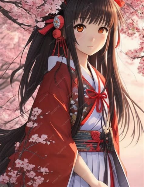 Premium Photo Stunning Anime Girl Design Lovely Japanese Girl Art