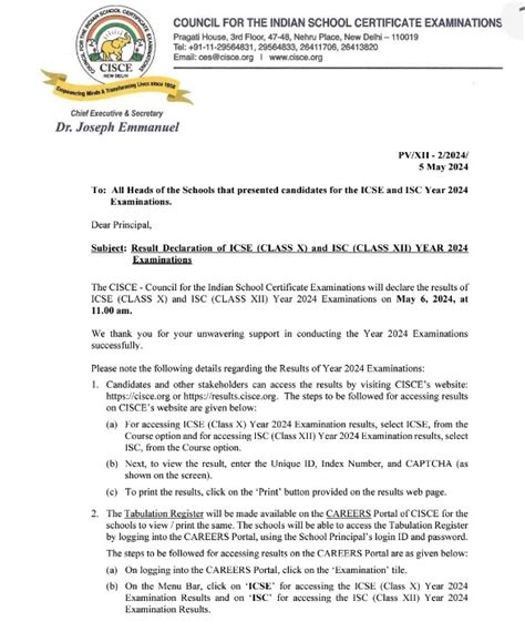 CISCE Results 2024 OUT Cisce Org Check Direct Link Here