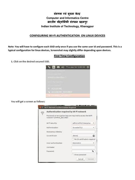 Linux Configuration Wifi Pdf Wi Fi Password