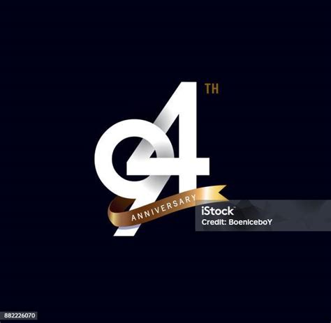 골드 리본 94rd 주년 아이콘입니다 템플릿 디자인 웹 게임 창조적인 포스터 소책자 전단지 전단지 잡지 초대 카드 광고에 대한 스톡 벡터 아트 및 기타 이미지 Istock