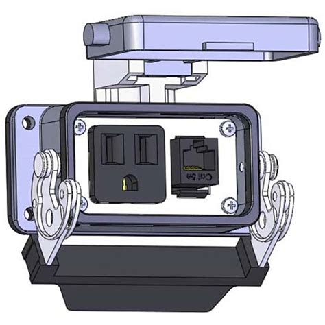 Mencom DP RJ LS Panel Interface Connector Simplex Outlet RJ In A LS Housing