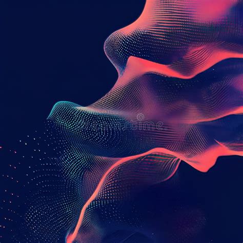 Abstract Digital Waveform With Vibrant Colors And Dynamic Patterns On A