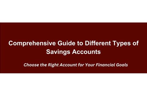 PPT Comprehensive Guide To Different Types Of Savings Accounts