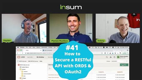 Apex Instant Tips 41 How To Secure A Restful Api With Ords And Oauth2