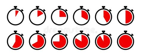Timer Icon Stopwatch Countdown Sign Timer Stopwatch Quick Time Element Stock Vector