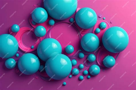 Premium Photo Gradient Background With Turquoise Metaball Shapes