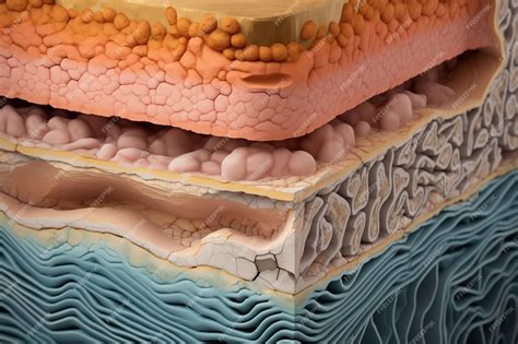 Premium Photo Crosssection Of The Skin Abstract This Image Shows The Different Layers Of The