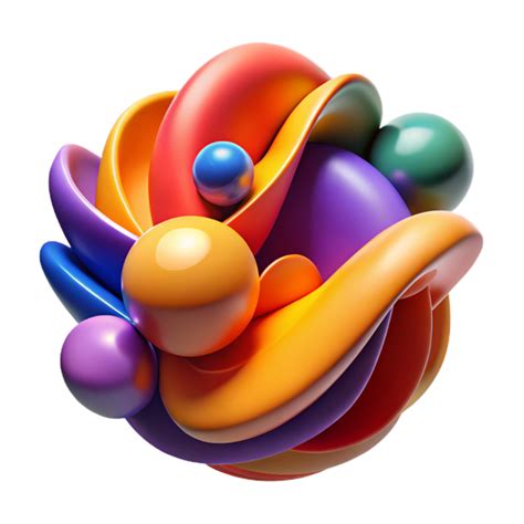 A Colorful Ball With Many Different Colored Balls 57136351 Png