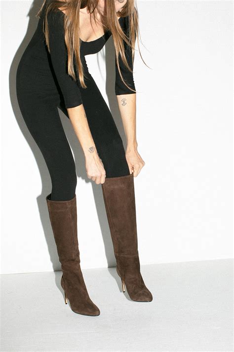 Anna F Brown Suede Annabelle Boot Bona Drag