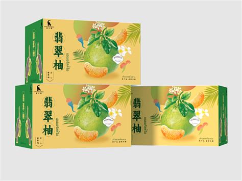 柚子翡翠柚水果礼盒包装设计 古田路9号 品牌创意版权保护平台