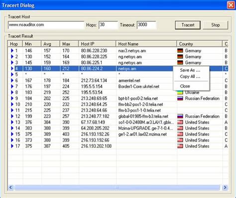 Trace Route Network Tools
