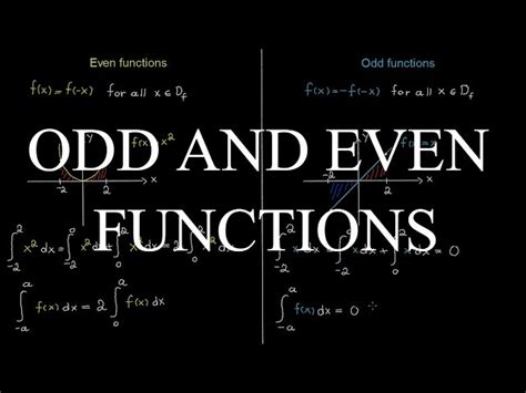 integral of an odd function times an even function deals