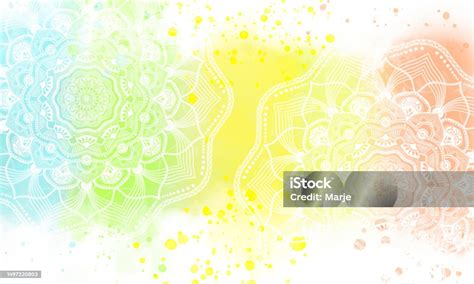 Mandalas On Pastel Colors Stock Illustration Download Image Now