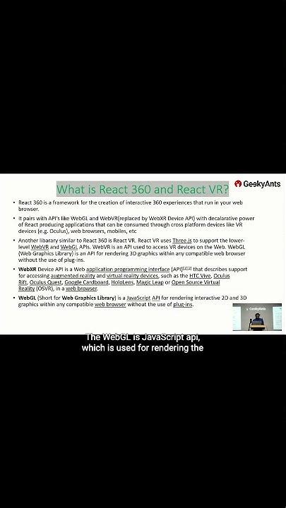 React Tech Talk React 360 And React Vr React Hybrid Meetup Geekyants Youtube